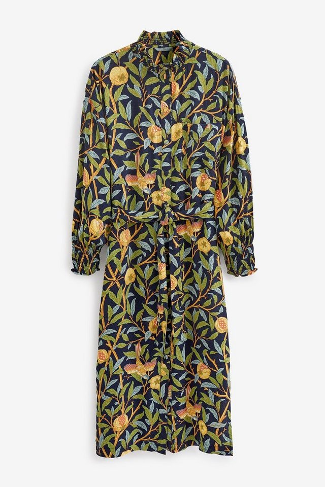 Next Blusenkleid Hemdkleid Mit Gesmoktem Kragen 1 Tlg